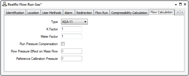SCADAPack Modbus Realflo Driver Guide - AGA-11 Properties (Configuring a SCADAPack Modbus Flow Run)